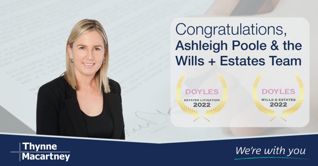 Congratulations Ashleigh Poole and Wills + Estates team on sixth year ...